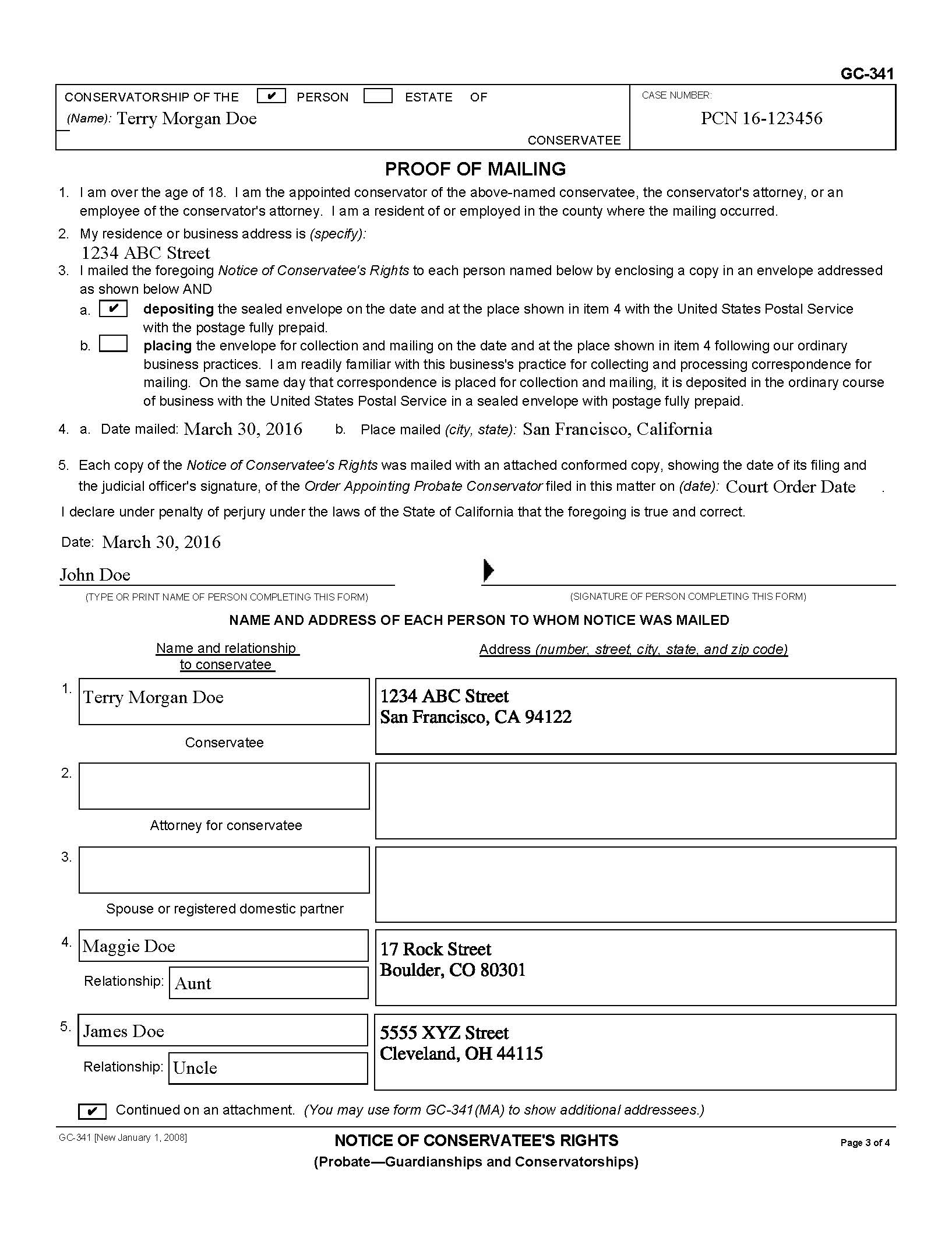 Raising Autism: GC-341 Notice of Conservatee's Right